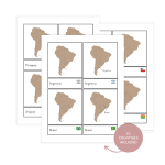 South America: 3-Part Map Cards – The Global Explorers Club
