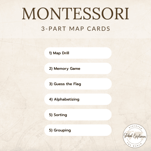 North America: 3-Part Map Cards - The Global Explorers Club