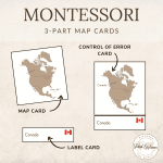 North America: 3-Part Map Cards - The Global Explorers Club