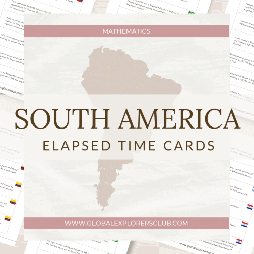 North America: Elapsed Time Task Cards - The Global Explorers Club