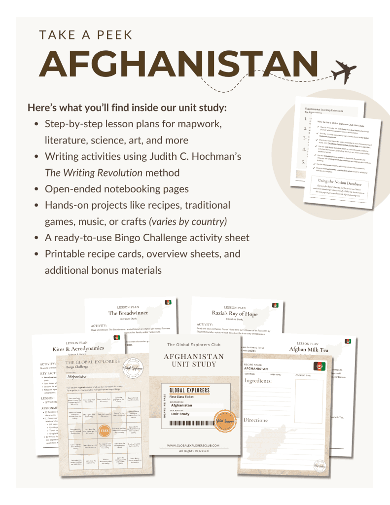 Afghanistan Unit Study - The Global Explorers Club