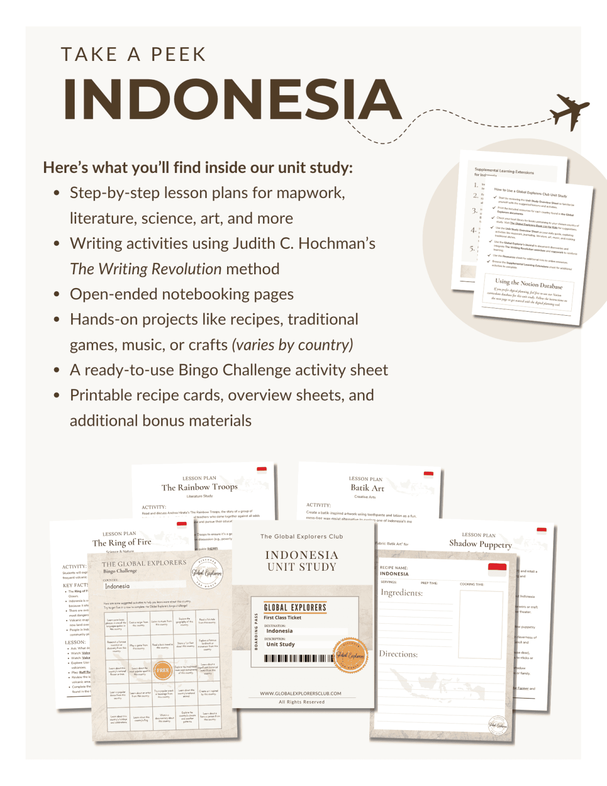 Indonesia Unit Study - The Global Explorers Club