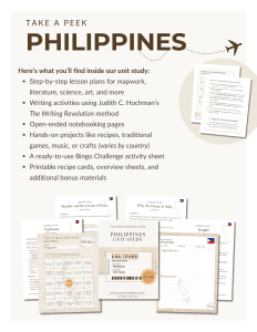 Philippines Unit Study - The Global Explorers Club