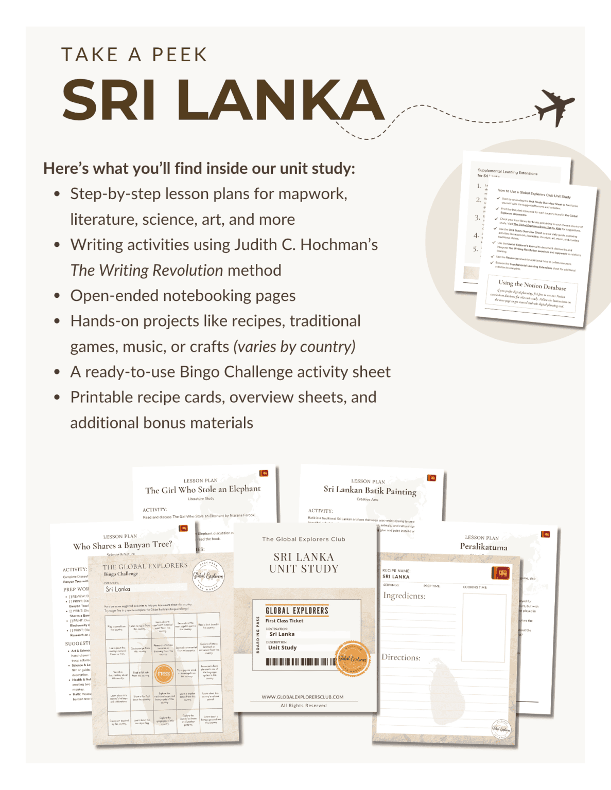 Sri Lanka Unit Study - The Global Explorers Club