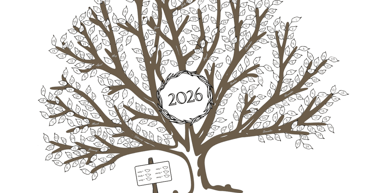2026 Waldorf Weather Tree: Free Printable - The Global Explorers Club